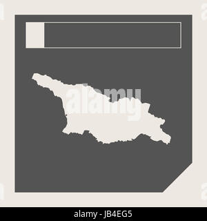 Georgia map button in responsive flat web design map button isolated ...