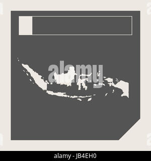 Indonesia map button in responsive flat web design map button isolated ...