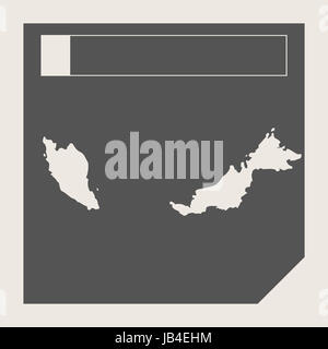 Malaysia map button in responsive flat web design map button isolated ...