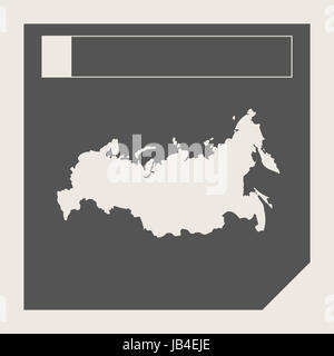 Russia map button in responsive flat web design map button isolated ...