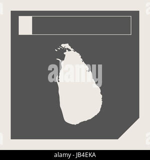 Sri Lanka map button in responsive flat web design map button isolated ...