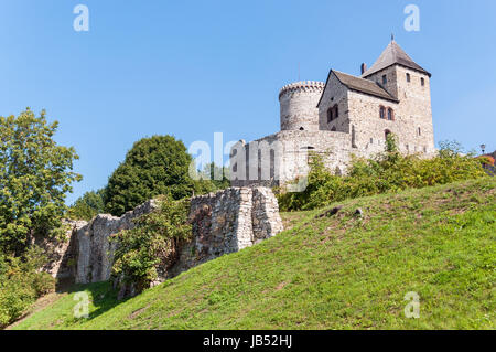 Medieval gothic castle in Bedzin, Upper Silesia, Poland. Aerial view ...