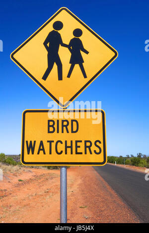 Bird Watchers signage in outback Australia Stock Photo - Alamy