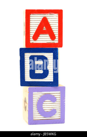 Wooden toy block for abcdef Stock Photo - Alamy