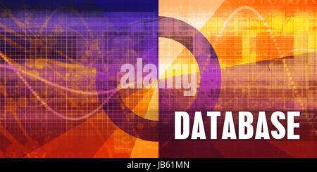 Database Focus Concept on a Futuristic Abstract Background Stock Photo ...