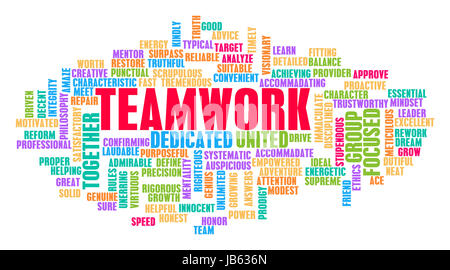 Teamwork, word cloud concept on black background Stock Photo - Alamy