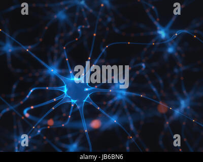 Human brain nerve cells, illustration Stock Photo - Alamy