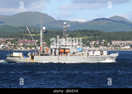 USNS Grasp (T-ARS-51), a Safeguard-class salvage vessel operated by the ...
