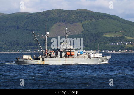 USNS Grasp (T-ARS-51), a Safeguard-class salvage vessel operated by the ...