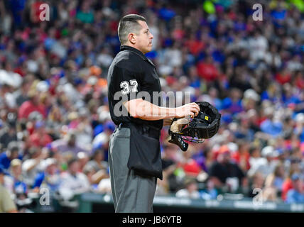 Umpire Carlos Torres (37) during an MLB Spring Training game between ...