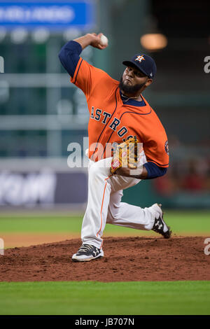 Houston Astros relief pitcher Francis Martes walks toward the dugout ...