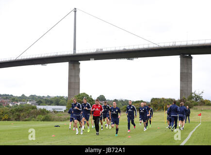Scotland players during a training session at the Atrium Health ...