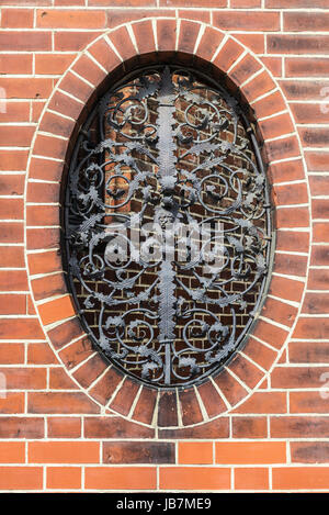 Wrought iron fence of The Cathedral of Saint Mary in Astorga town, Leon ...