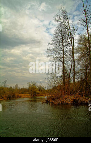 river in spring, Kaluga oblast, the river Shan Stock Photo - Alamy
