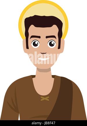 saint joseph father spiritual cartoon christmas Stock Vector Image ...