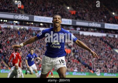 JERMAINE BECKFORD CELEBRATES LIVERPOOL V EVERTON LIVERPOOL V EVERTON ...