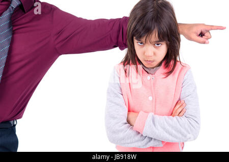 Young girl being grounded by her father Stock Photo - Alamy