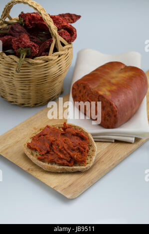 a typical calabrese spreadable salami: nduja of spilinga Stock Photo ...