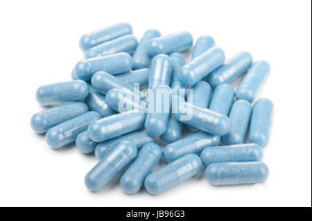 bunch of vitamin supplements tablets on white background Stock Photo ...