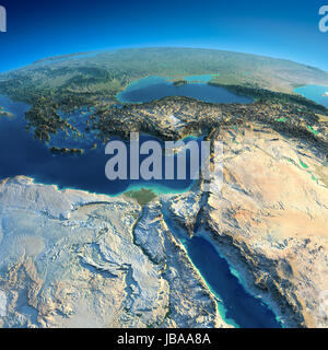 Lebanon, Relief Map Stock Photo - Alamy