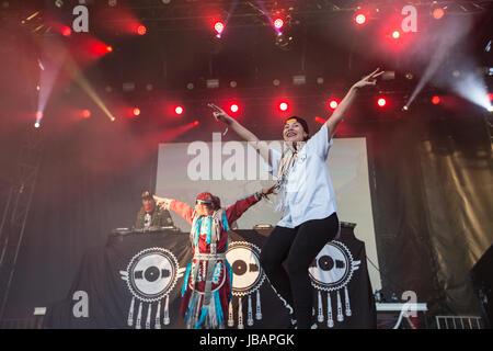 A Tribe Called Red perform at the 2017 Field Trip Music & Arts Festival ...