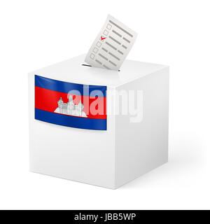 Cambodia flag - voting, parliamentary election concept - 3D ...