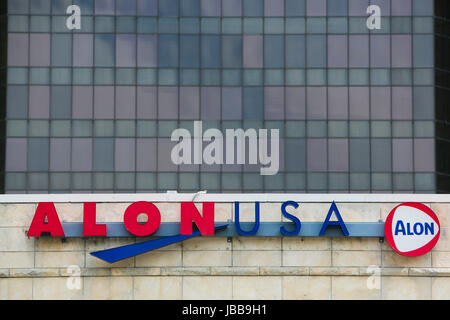 A logo sign outside of the headquarters of ALON USA Energy, Inc., in ...