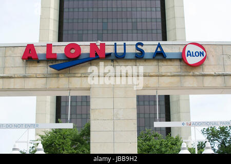 A logo sign outside of the headquarters of ALON USA Energy, Inc., in ...