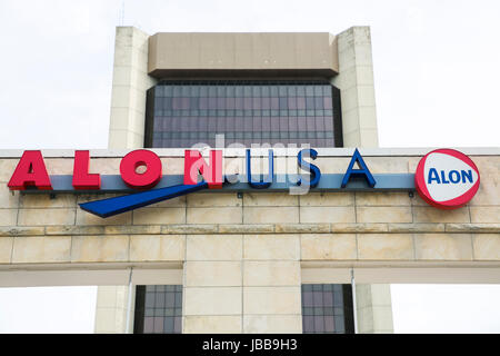A logo sign outside of the headquarters of ALON USA Energy, Inc., in ...