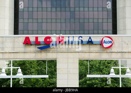 A logo sign outside of the headquarters of ALON USA Energy, Inc., in ...