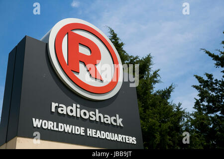 A logo sign outside of the headquarters of RadioShack in Fort Worth ...