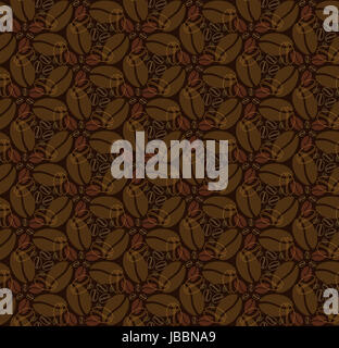 Close up beautiful coffee beans in colorfully light. Minimalism retro ...