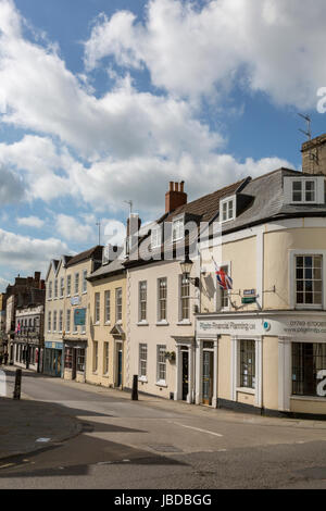 Sadler Street in the historic city of Wells, Somerset, England, UK ...