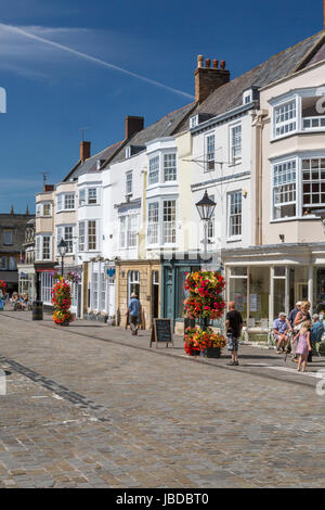 Market Square Wells Somerset West of England on a sunny September ...