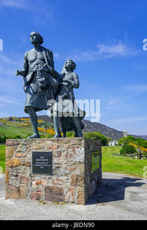 Helmsdale, Emigrants; clearances; statue; monument, Sutherland coast ...