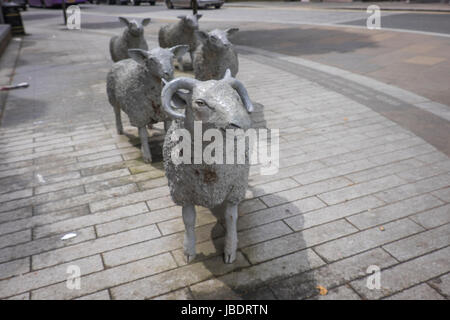 Lockerbie,s sheep sculptures Stock Photo - Alamy