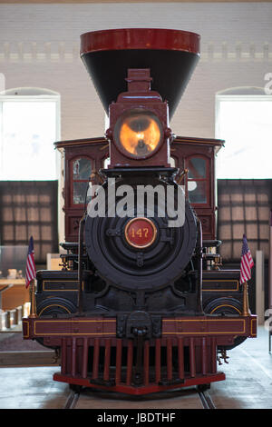 B&O No. 117 4-6-0 Perkins ten wheeler steam locomotive on display in ...