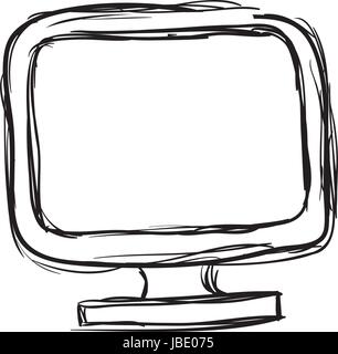 led computer monitor icon doodle illustration Stock Vector Image & Art ...