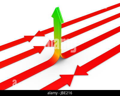 Two arrows pointing upwards Stock Photo - Alamy