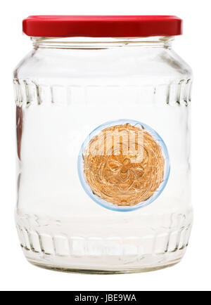little wheat planet preserved in closed glass jar Stock Photo - Alamy