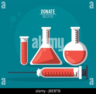 Blood test poster with medical laboratory equipment Stock Vector Image ...