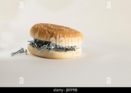 Fast food sesame bread with screws Stock Photo - Alamy