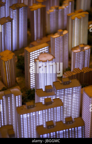 A detail of a city layout of Shanghai. The layout take care of the ...