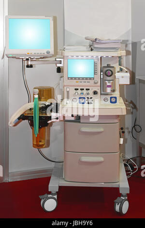 Anaesthetic machine and patient monitoring device in hospital Stock ...