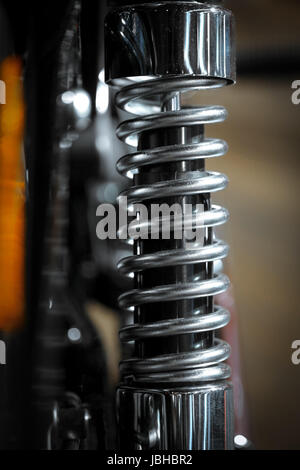 Color shot of a motorcycle shock absorber Stock Photo - Alamy