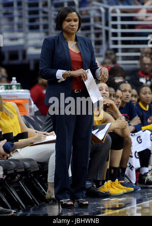 Indiana Fever head coach Pokey Chatman yells out during a WNBA ...