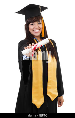 Stock image of female student isolated on white background Stock Photo ...