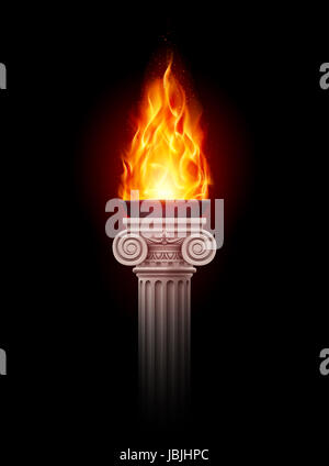 Column of intense fire Stock Photo - Alamy