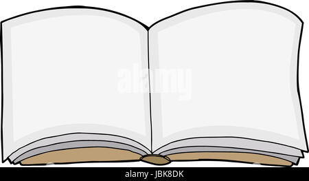 Isolated blank book over white background cartoon Stock Photo - Alamy
