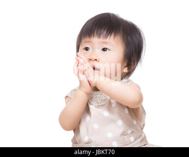 Asia baby girl clapping hand Stock Photo - Alamy
